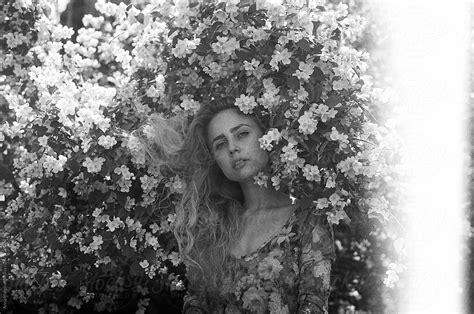 Dreamy Woman In The Flowers By Stocksy Contributor Anna Malgina