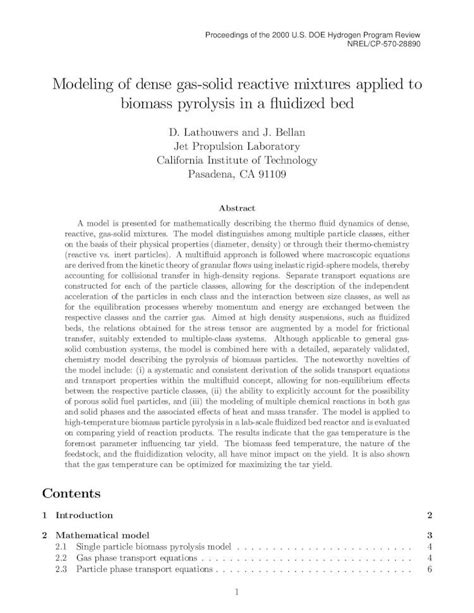 pdf modeling of dense gas solid reactive mixtures … of dense gas solid reactive mixtures
