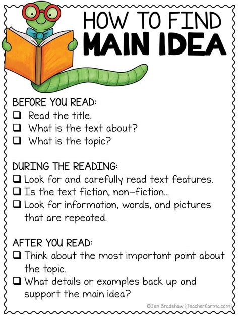 Main Idea Third Grade