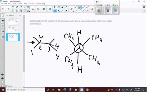 Solved Draw The Newman Projection That Represents The Most Stable And