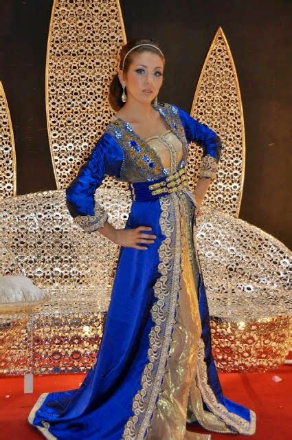 Caftan 2015 Bleu Collection Takchita Marocain De Luxe Caftan