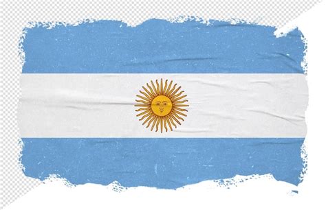 Resumen Bandera Argentina Con Efecto De Trazo De Pincel De Tinta
