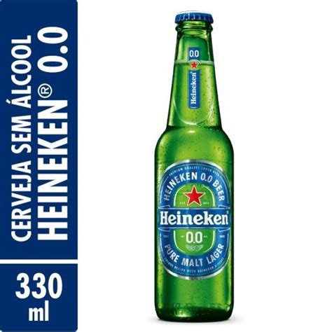 Cerveja Heineken 0 0 álcool Long Neck 330ml Sonda Supermercado