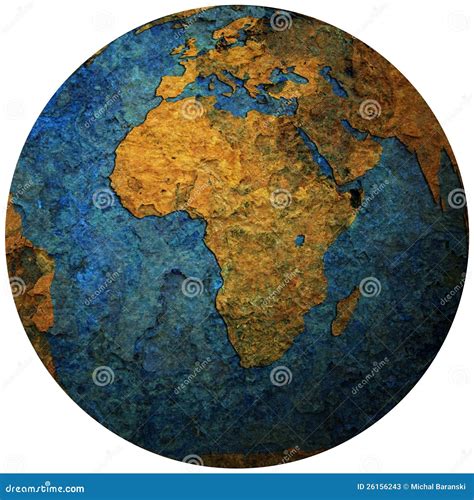 Território De África No Mapa Do Globo Fotos de Stock Imagem 26156243