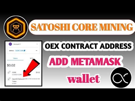 Oex Coin Address Add To Metamask Wallet Satoshi Oex Mainnet Launch
