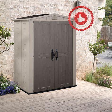 Keter Factor X Garden Shed Outdoor Storage Wood Shelf Support Steel