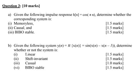 solved question 3 [10 ﻿marks]a ﻿given the following