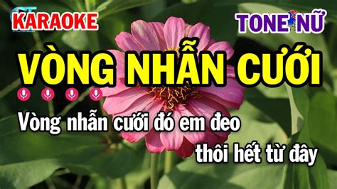Karaoke Vòng Nhẫn Cưới Tone Nữ Em Nhạc Sống Siêu Thị Karaoke YouTube