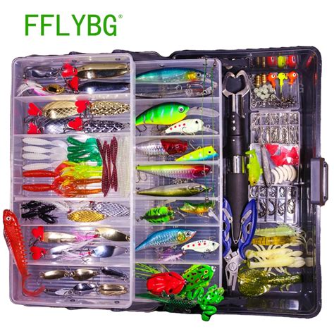 FFLYBG Neue Mixed Angeln Locken Set Weichen und Harten Köder Kit Minnow