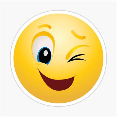 Emoji Wink Sticker By Mounir Redbubble