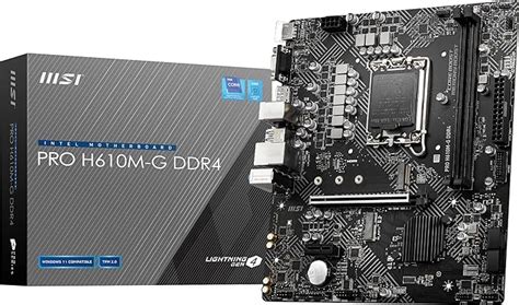 MSI PRO H610M G DDR4 DDR4 Motherboard mATX 12ª generación Intel Core