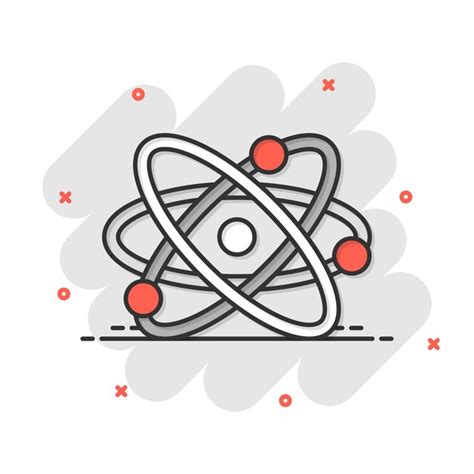 Premium Vector Dna Molecule Icon In Comic Style Atom Cartoon Vector