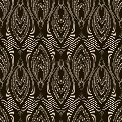 Monochromatyczny Geometryczny Ornament Wektor Bezszwowy Wzoru