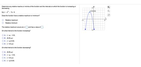 answered determine any relative maxima or minima… bartleby
