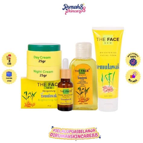 Jual The Face Temulawak Facial Foam Ml Toner Ml Whitening