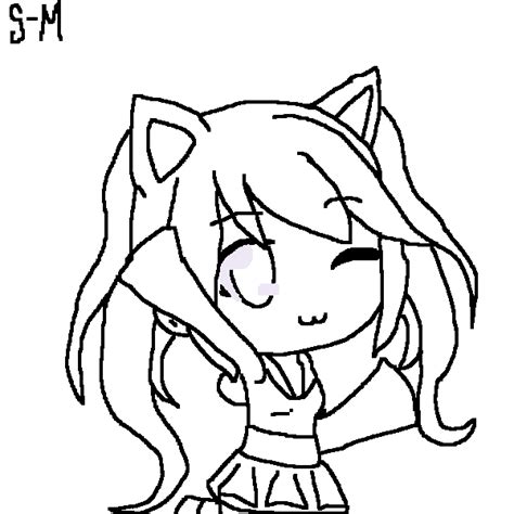 Editing Gacha Life Cat Girl Base Free Online Pixel Art Drawing Tool