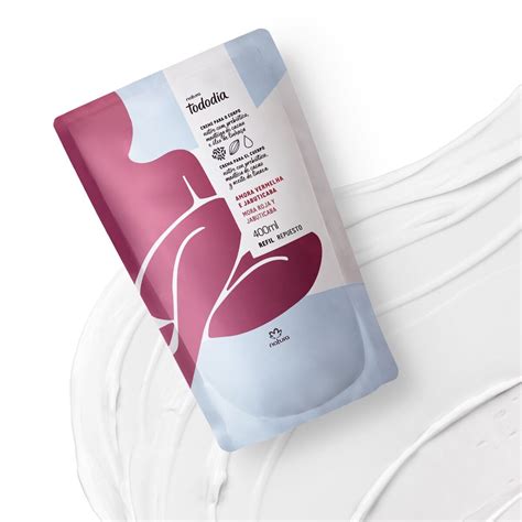Refil Creme Hidratante Para O Corpo Natura Tododia Amora Vermelha E