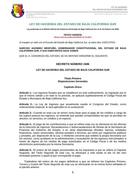 PDF LEY DE HACIENDA DEL ESTADO DE BAJA CALIFORNIA SURsecfin Bcs Gob