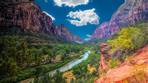 Images Zion National Park Usa Nature Mountains Parks River X