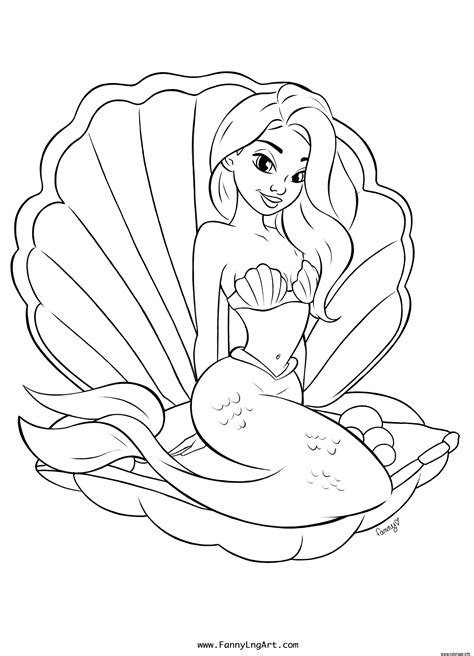 Coloriage Fille Ado En Sirene Princesse Dessin Fille Ado Imprimer