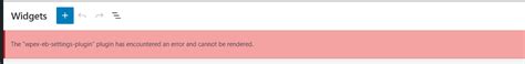 Wpex Eb Settings Plugin Plugin Encountered An Error And Cannot Be