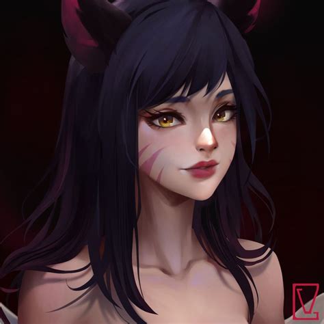 Ahri Portrait Fanart On Artstation At Artwork18vbb2 League Of