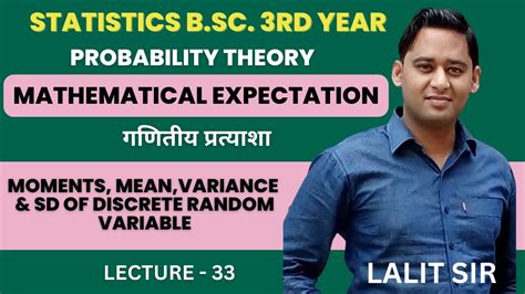 mathematical expectation mean variance and standard deviation of discrete random variable