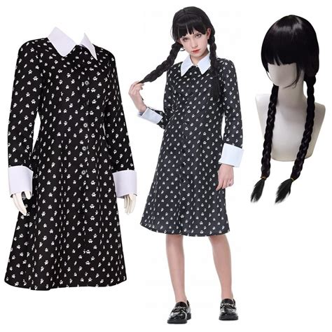 Strój sukienka wednesday addams na halloween bal karnawał cosplay