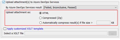 manually uploading testarchitect test results to azure devops services