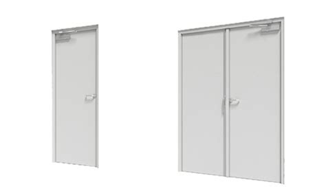 Bloc porte métallique coupe feu EI120 en tunnel ptx metal