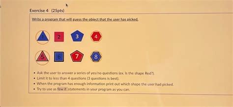 solved exercise 4 25pts write a program that will guess