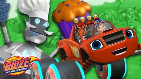 Blaze S Super Power Tires Vs Giant Robot Baker Blaze And The