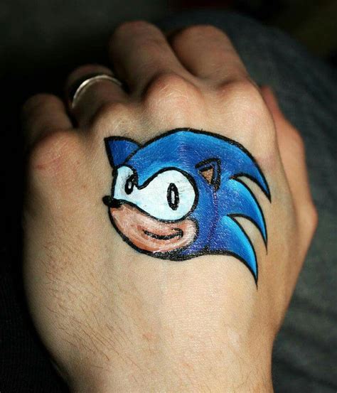 Sonic Cheekart Facepaint Pintura De Rosto Simples Pintura De