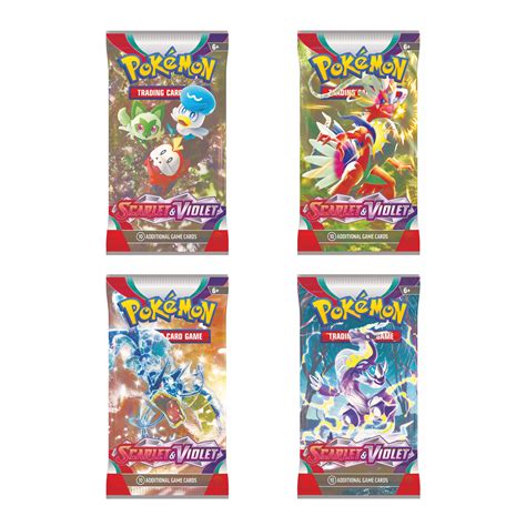 KARTY POKEMON ORYGINALNE TCG SCARLET VIOLET 4x SASZETKA BOOSTER 40