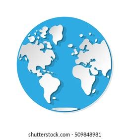 World Map Western Hemisphere Globe Icon Stock Vector Royalty Free