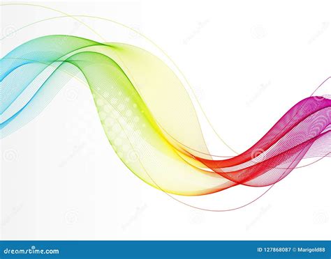Fondo Abstracto Del Vector Con La Onda Lisa Del Color Ilustración del