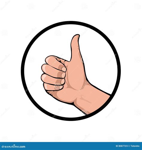 Duim Omhoog Stock Illustratie Illustration Of Beeldverhaal 8087723