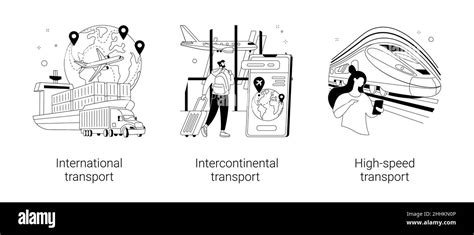 Moderno transporte abstracto concepto ilustración vectorial Imagen