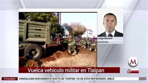 Volcadura de camión militar provoca caos vial en Periférico Grupo Milenio
