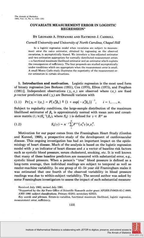 pdf covariate measurement error in logistic regression
