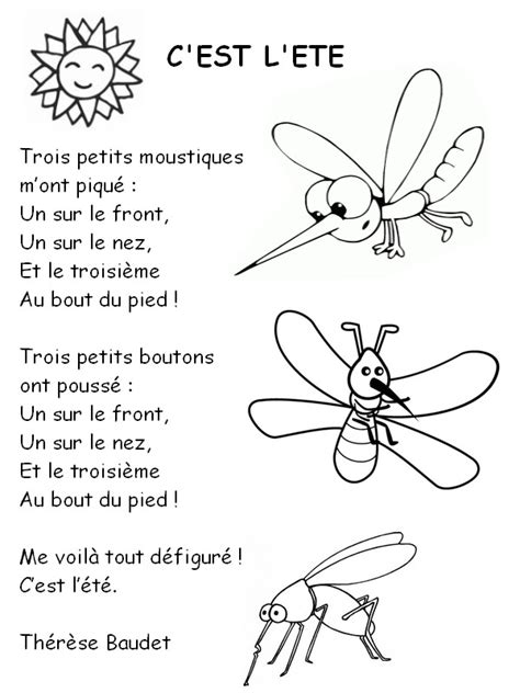 Coloriage Juillet Comptine Moustiques 4
