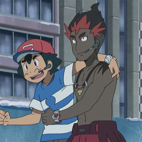 Ash And Kiawe Pokemon Moon And Sun Pokemon Moon Anime