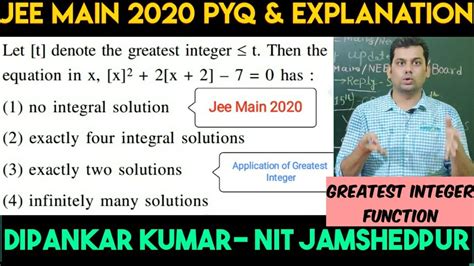 jee main 2020 previous year question greatest integer functions jee main pyq and explanation