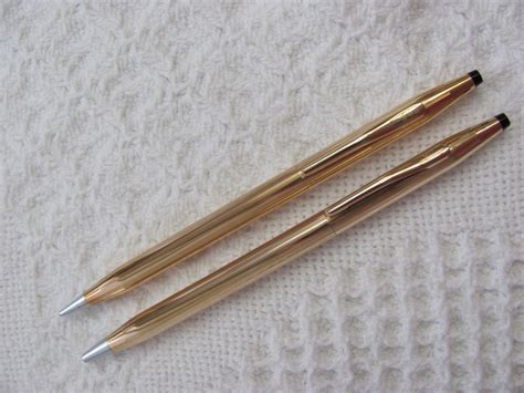 K Gold Filled Vintage Cross Pen And Pencil Set Etsy