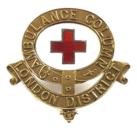 Sally Bosleys Badge Shop Ww Ambulance Column London District Enamel
