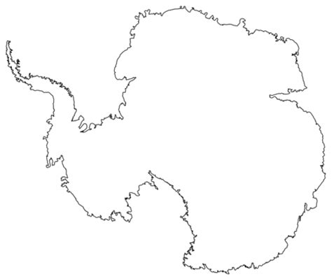 Dibujo de Mapa mudo de la Antártida para colorear Dibujos para