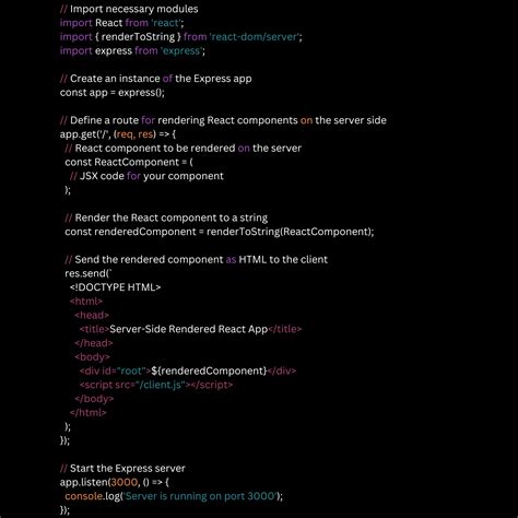server side rendering with react