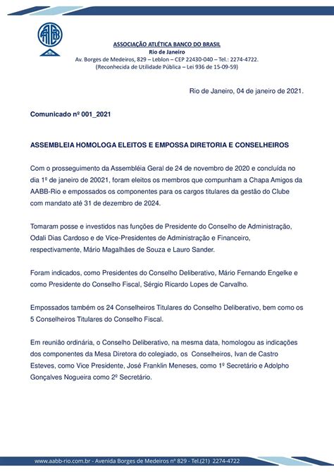 Conselho Deliberativo Conselho Deliberativo