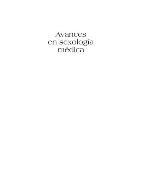 PDF Avances en sexología médica sintesis Fisiología 1