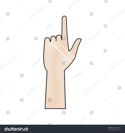 Hand Pointing Finger Index Gesture Icon Stock Vector Royalty Free